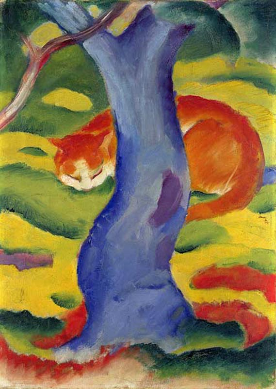 Franz Marc: Cat behind a Tree