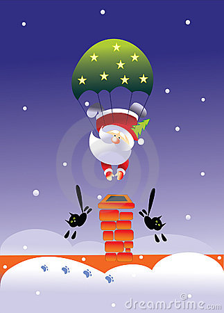 Skydiving Santa