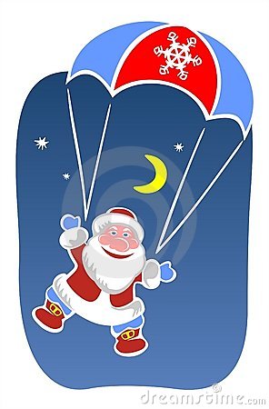 Skydiving Santa