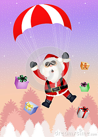 Skydiving Santa