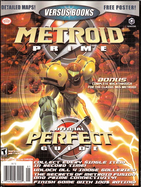 Picture of Metroid Prime Versus Books Official Perfect Guide