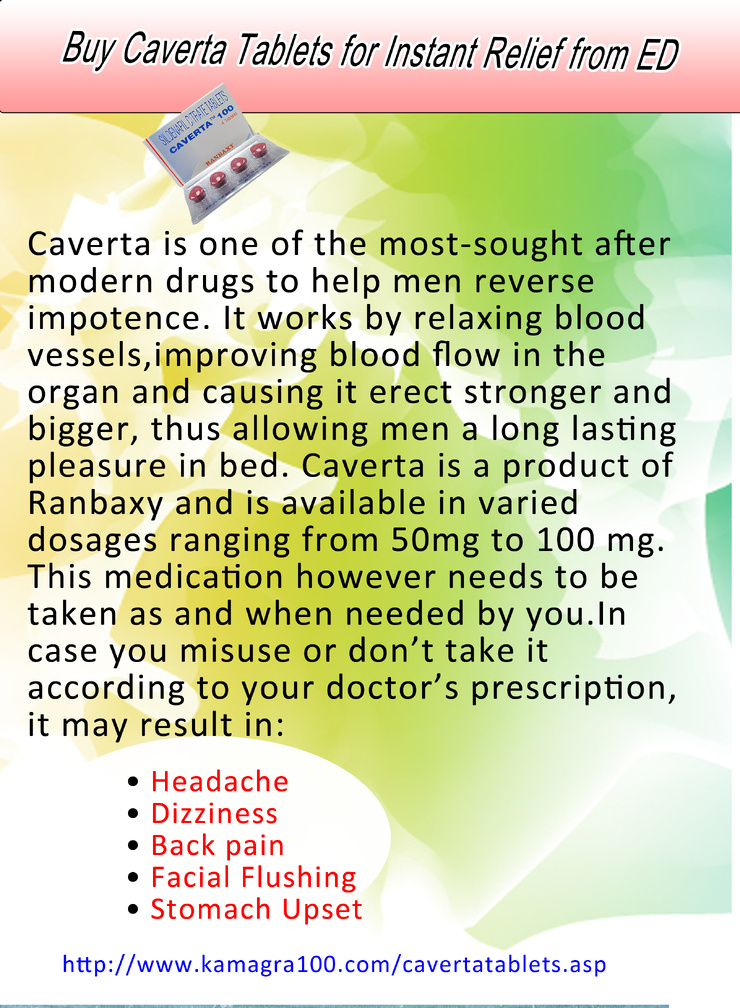 Buy Caverta Tablets for Instant Relief from ED