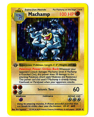 Picture of Pokemon - Machamp - Basic 8/102 - Shadowless - 1st Edition