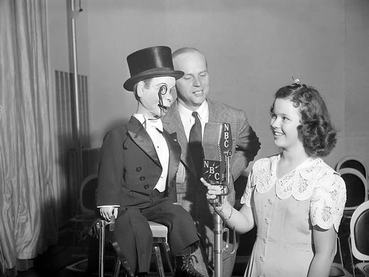 Charlie McCarthy, Edgar Bergen and Shirley Temple