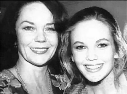 With her mother, Colleen Farrington