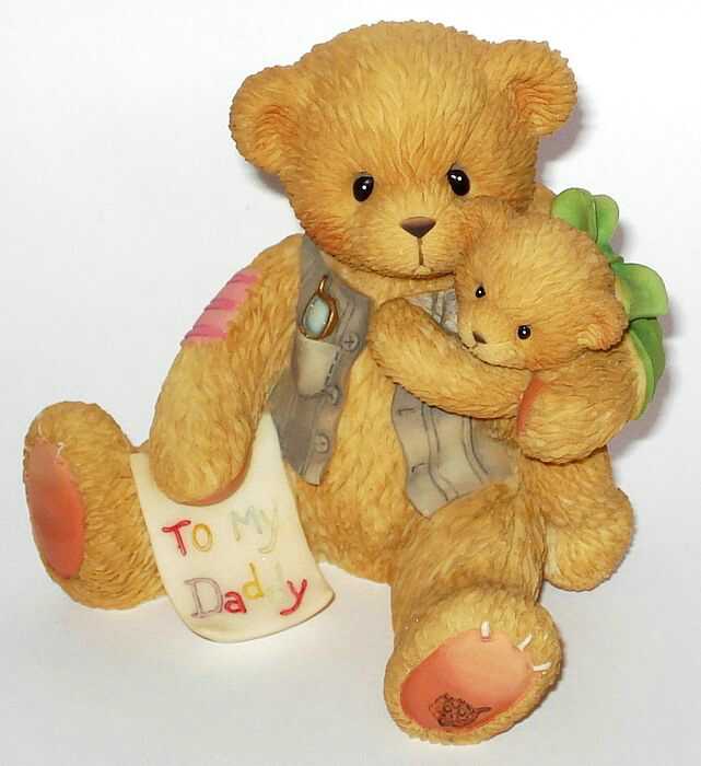 Picture of Cherished Teddies - "When I Need A Hug, I Run To Dad!"