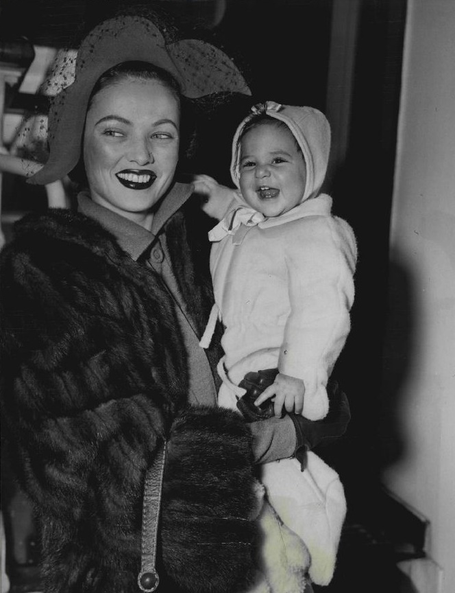 With her daughter, Christina